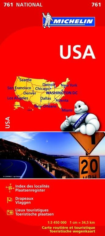 Michelin Wegenkaart 761 USA | Zwerfkei.nl
