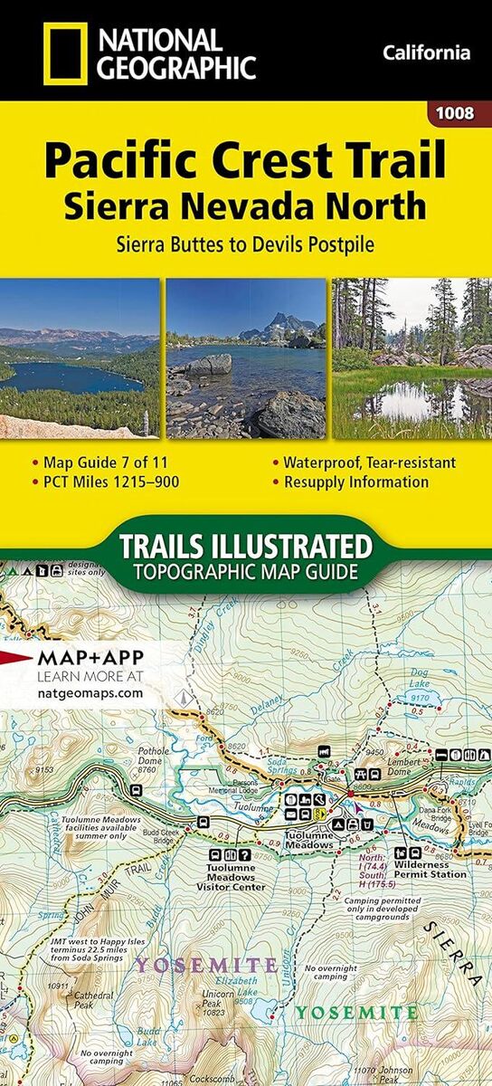National Geographic Pacific Crest Trail kaart-en wandelgids | Zwerfkei.nl